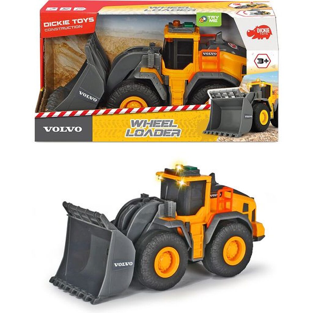 Dickie Volvo: homlokrakódó munkagép – 23 cm, fénnyel és hanggal | Játék ...